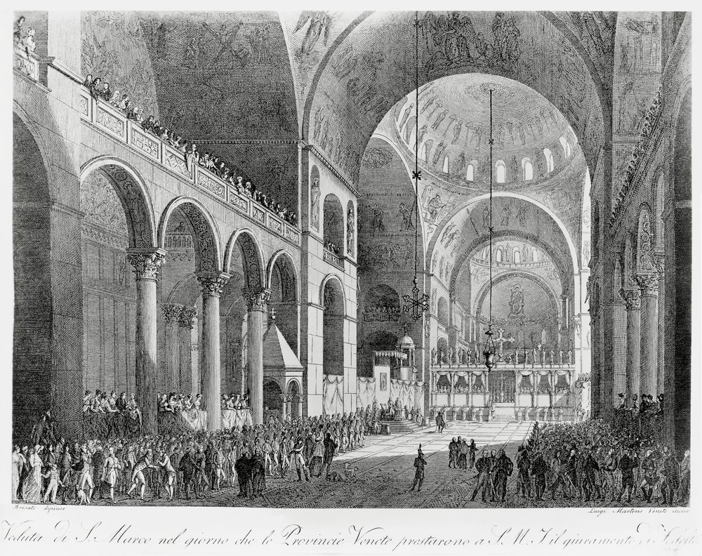 Veneto tartományok hűséget esküdnek II. Ferenc (1768-1835) osztrák ...
