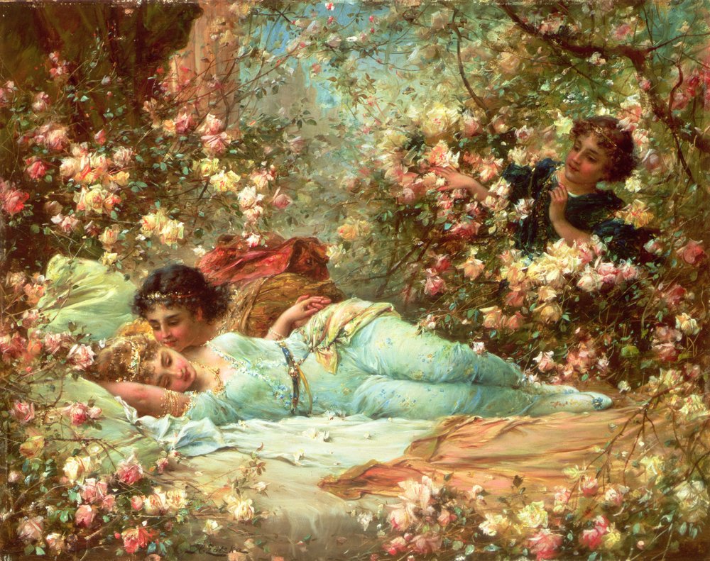 A Rose Bower | Hans Zatzka | Művészeti nyomat